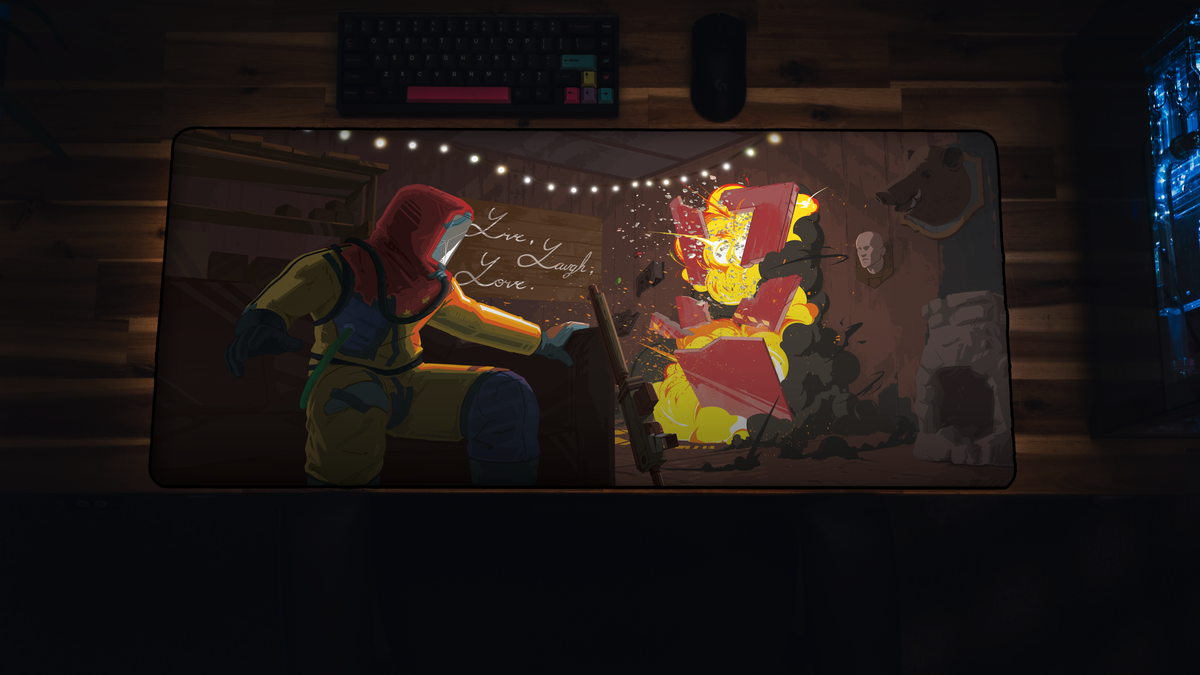 Sosz "Live, Laugh, Loot" Rust XL Gaming Desk Mat – Limited Edition ...